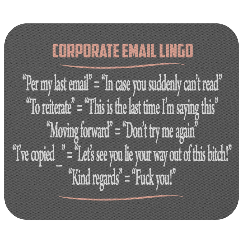 Corporate Email Lingo Funny Work Employee E-Mail Offensive Coffee Cup ...